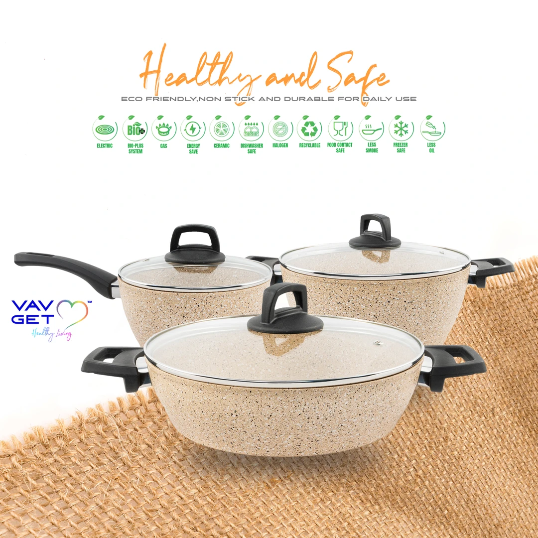 Buy VAV GET Premium Granite 8-PCS Cookware Set, Healthy, Safe, Eco ...