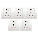 Buy Schneider Vivace 13A Single Switched Socket with Neon, White KB15N ...
