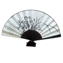 Buy Seklve 10-Inch Silk Cloth Ancient Ink Folding Fan Male Engraving ...