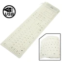 Buy Waterproof Silicone Keyboard - 109 Keys, USB 2.0, Flexible, White ...