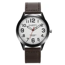 Buy Gaiety Man Alloy Case PU Strap Quartz Movement Analog Round Dial ...