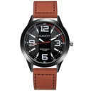 Buy Gaiety Man Alloy Case PU Strap Quartz Movement Analog Round Dial ...