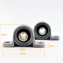 Buy 2pcs Pillow Block Bearing KP08 KP000 KP001 KP002 KP003 KFL 08 000 ...