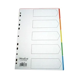 Buy Modest A4 PVC 1 -5 Divider File Folder Online in UAE | Tradeling