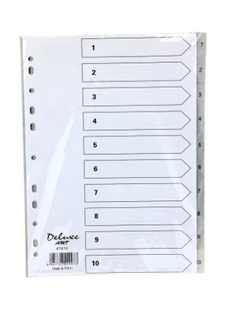 Buy Deluxe 10-Piece A4 Paper Divider Grey Online in UAE | Tradeling