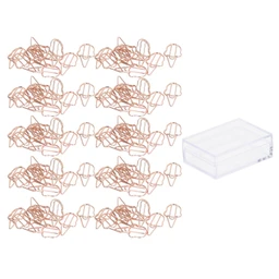 Buy Rose Gold Paper Clips - 100pcs Creative Metal Clips for Office Use ...