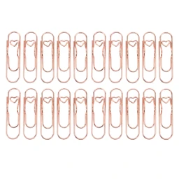 Buy Metal Pen Clips - 20pcs Cartoon & Geometric Rose Gold Office ...