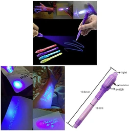 Buy 2/4/8/14pcs UV Light Pen Invisible Magic Pencil Secret Fluorescent ...