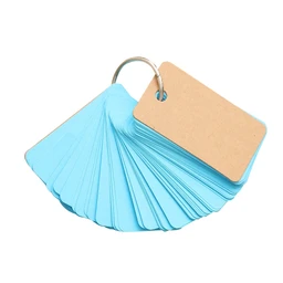 Buy 90 Sheets Kraft Paper Key Ring Binder Memo Easy Flip Scratch Pad ...