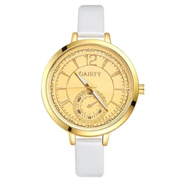 Buy Quartz Watch - Classic Arabic Numerals, PU Strap, Analog, White ...