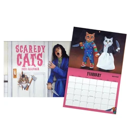Buy Scaredy Cat 2024 Wall Hanging Calendar Monthlys Viewing Calendar ...