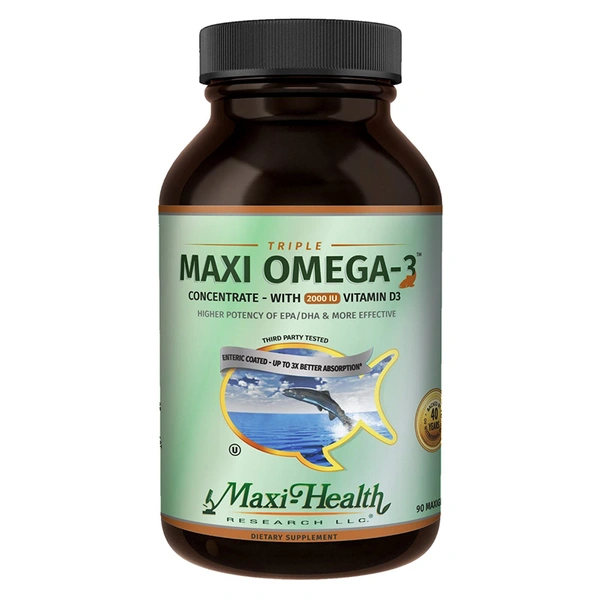 Maxi Health Omega 3 2000 Iu Vitamin D3 Dietary Supplement T12 200 ...