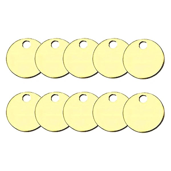 Lucky Line Brass Round Tag Gold 1 1/4Inch 26012 100-Piece | Wholesale ...