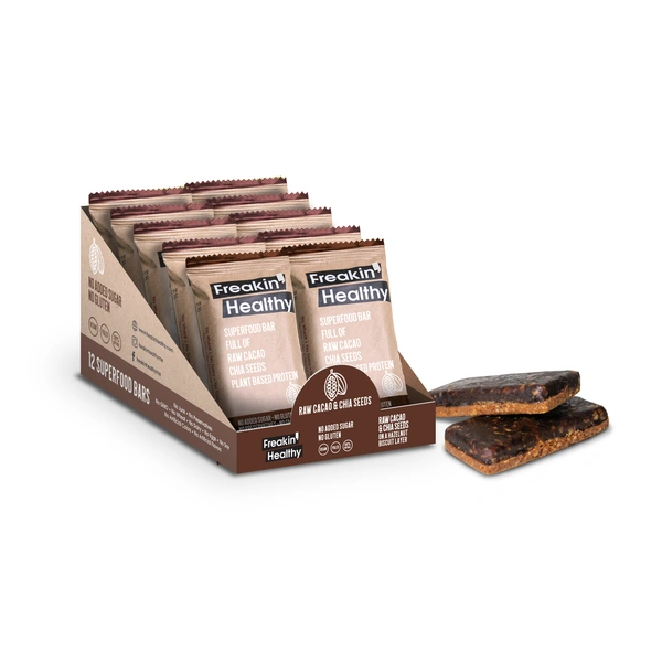 Freakin' Healthy Raw Cacao And Chia Seeds Superfood Bars 40g x 12 ...