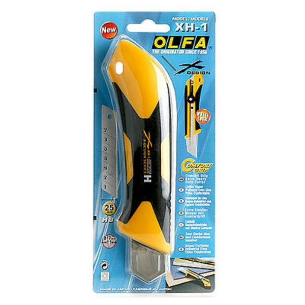 Olfa Heavy Duty Fiberglass Rubber Grip Utility Knife 25mm XH-1 | Wholesale Prices | Tradeling