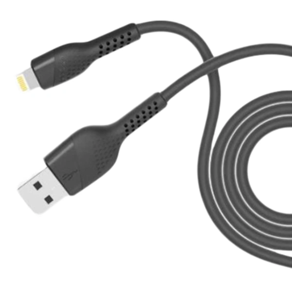 Porodo PVC Lightning Cable Black 2.4m PD-L24-BK | Wholesale | Tradeling