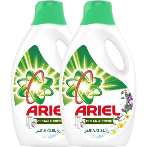 Ariel Automatic Power Gel Laundry Detergent Clean & Fresh Scent 2 x 2.8 ...