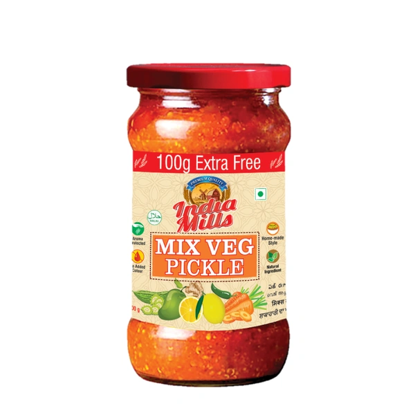 India Mills Mixed Veg North Indian Style Pickle, 400 g | Wholesale ...