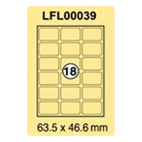 Xel-Lent 18 Round Corner Label Sticker White 63.5 x 46.6mm LFL00039 100 ...