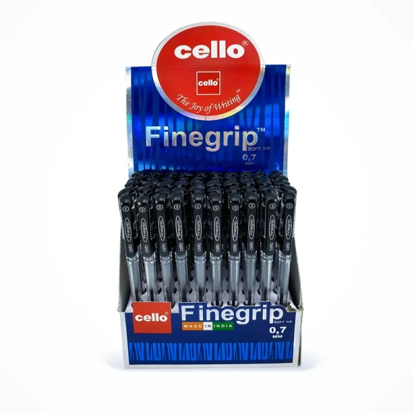 Cello Fine Grip Pen Black 0.7mm 12-Piece | Wholesale | Tradeling