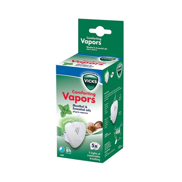 Vicks Plug-in Comforting Menthol And Essential Oils Vaporiser Vh1700e ...