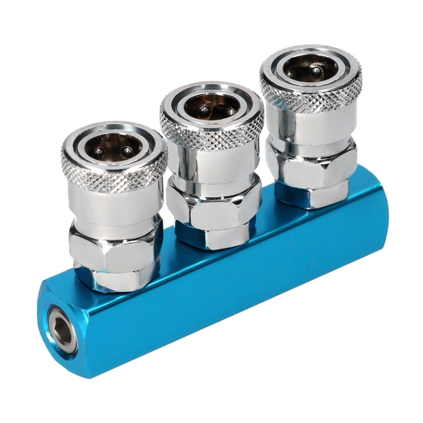 Kkmoon 3 Way Manifold Block Splitter Quick Connect Air Hose Splitter ...