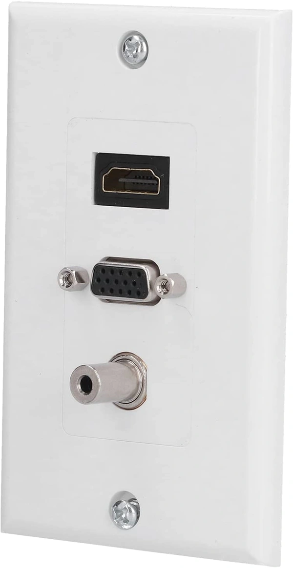 Nibeminent Audio Video Wall Socket, Composite Video Panel 3.5mm F ...