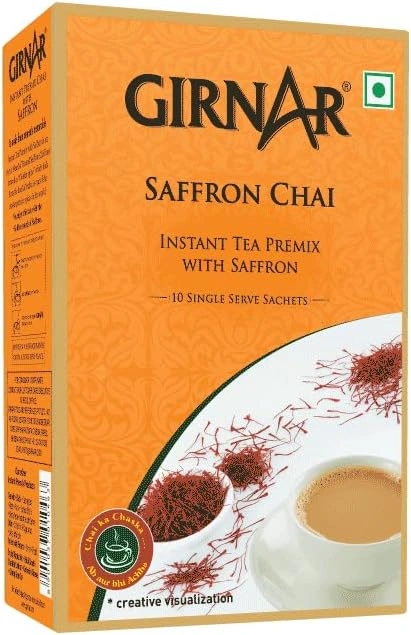 Girnar Zafran Karak Premix Chai 3in1 Instant Tea with Saffron 10 ...