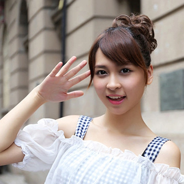 Women Messy Donut Chignons Wavy Hair Bun Updo Extension Ponytail Hairpiece Wig_FQC-30 ...