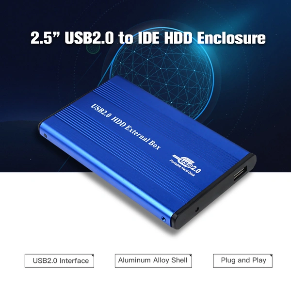 USB2.0 to IDE Hard Disk Case 2.5'' IDE HDD Enclosure Portable Hard Disk ...