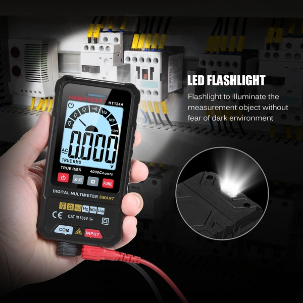 HABOTEST HT124A Smart Digital Multimeter 4000 Counts True RMS Auto ...