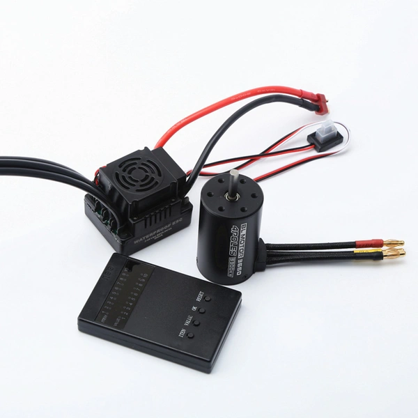 Waterproof 3660 3300KV Brushless Motor 80A Brushless ESC Programming ...