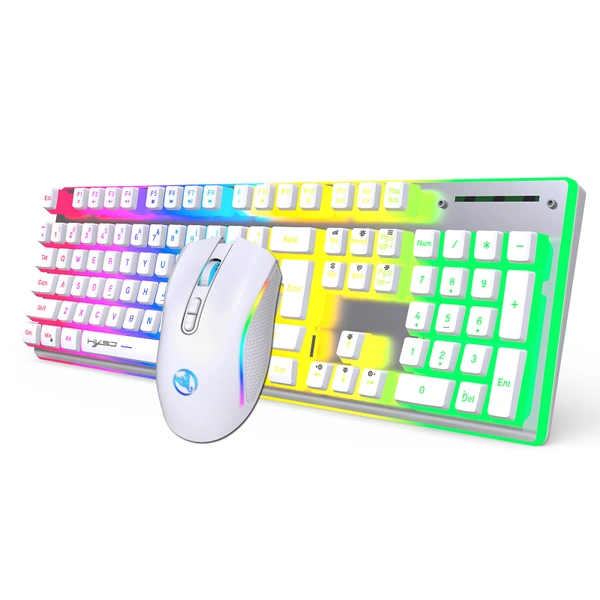 Keyboard suit,HXSJ L96 2.4G Wireless RGB Backlit Keyboard and Mouse ...