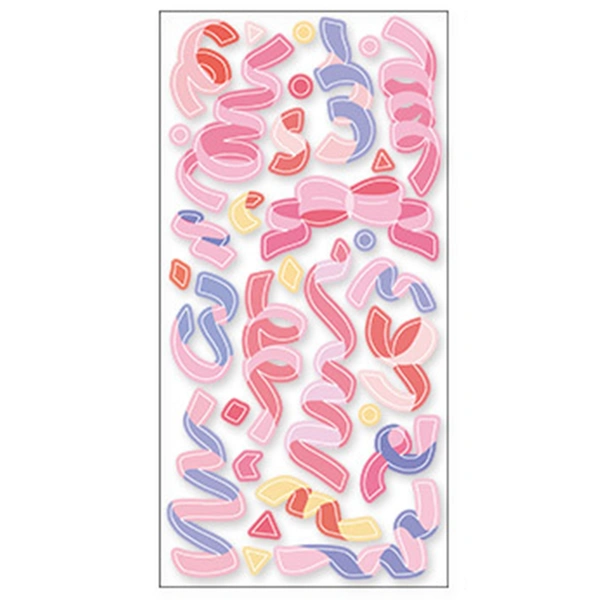 Glittery Sticker Ribbon-Liked Cartoon Scrapbooking Decal Waterproof ...