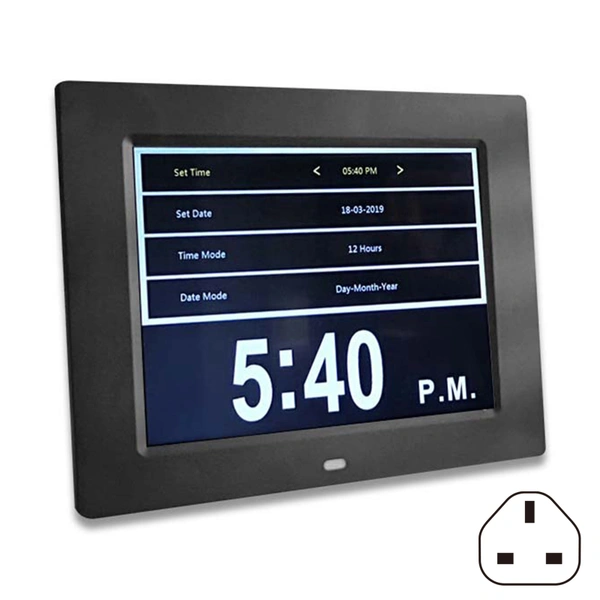 8-Inch Digital Calendar Day Clocks Personalized Backlight Clocks For ...