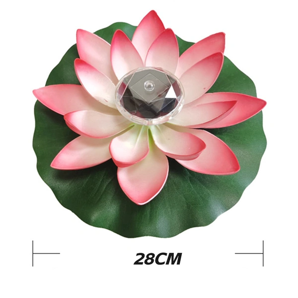Wishing Lotus Solar Lamp Simulation Flower Decoration Outdoor Fountain ...