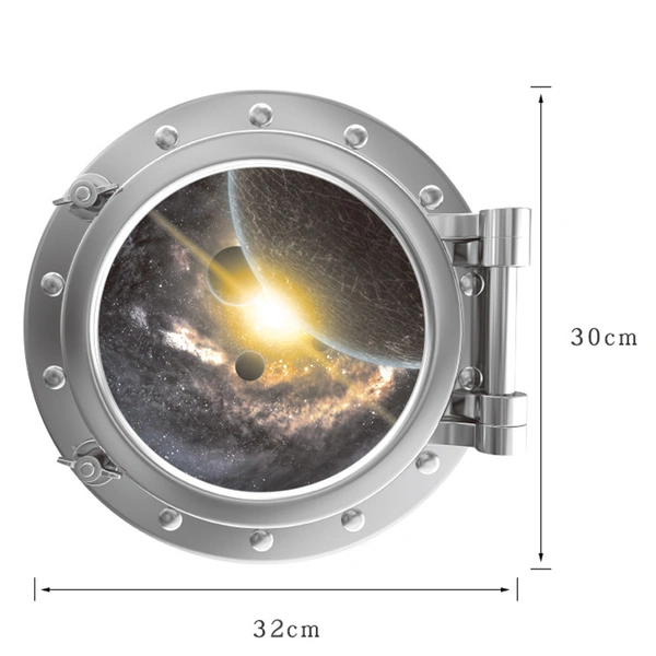 3D Luminous Window View Stickers Wall Decals Removable Wall Stickers ...