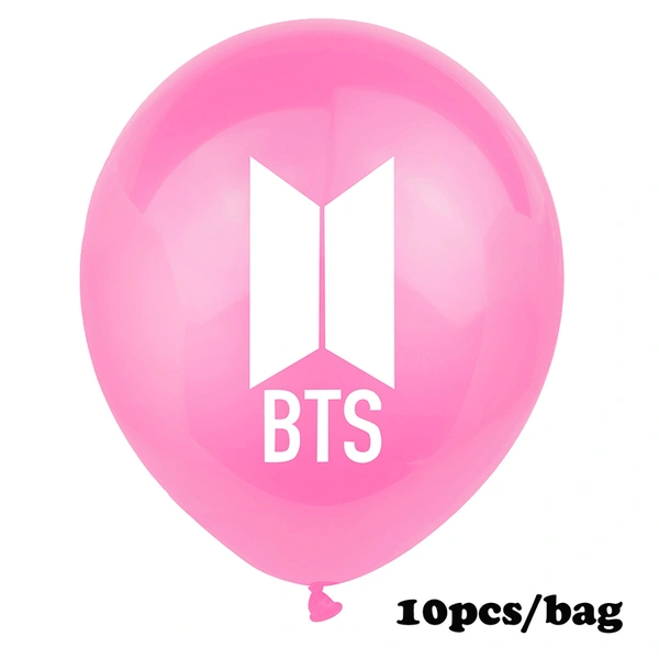BTS Birthday Latex Balloons Set Bangtan Boys Cake Topper Happy Birthday ...