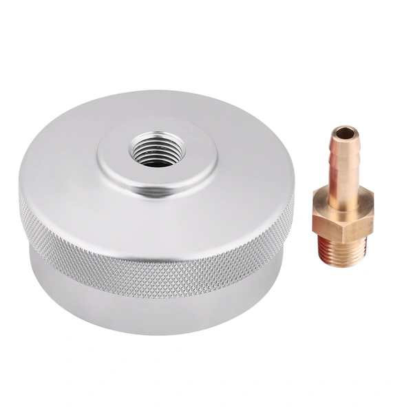 Silver Generator Extended Run Gas Cap W/ Brass Hose Fitting For Yamaha ...