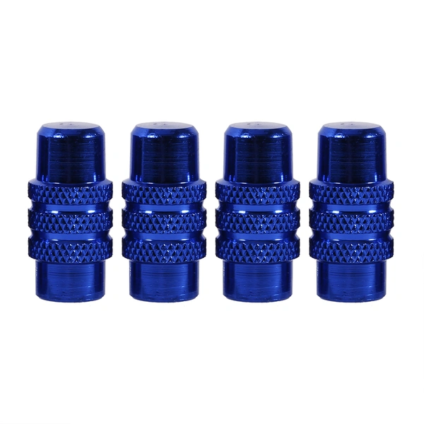 4Pcs Bicycle Bike Wheel Tyre Air Stem Caps Valve Cap Dust Cover Blue ...