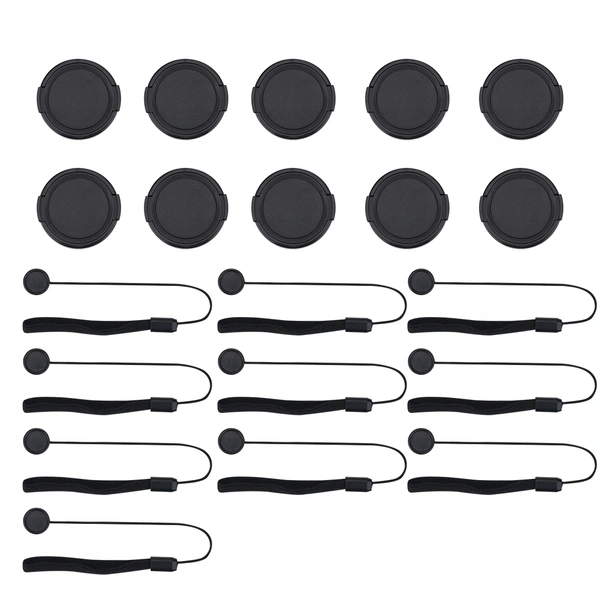 10pcs 58mm Camera Lens Cap Protective Cover With Anti-lost String Lens ...