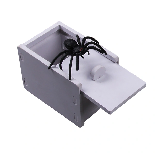 Spider Prank Scare Box Wooden Surprise Scary Box Joke Horror Funny ...