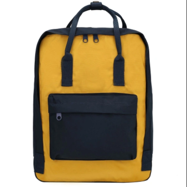 Canvas Backpack Vertical Travel Shoulder Bag Dual Zipper With Side ...