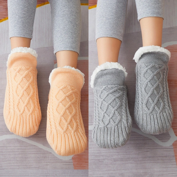 Unisex Warm Knitted Floor Socks Winter House Socks Non Slip Knitted ...