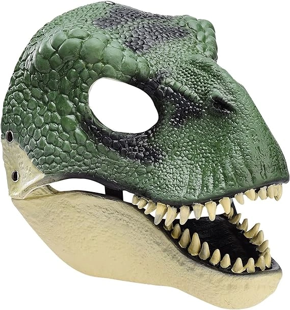 Guo Dinosaur Mask Moving Jaw, Halloween Mask Latex Tyrannosaurus Rex ...