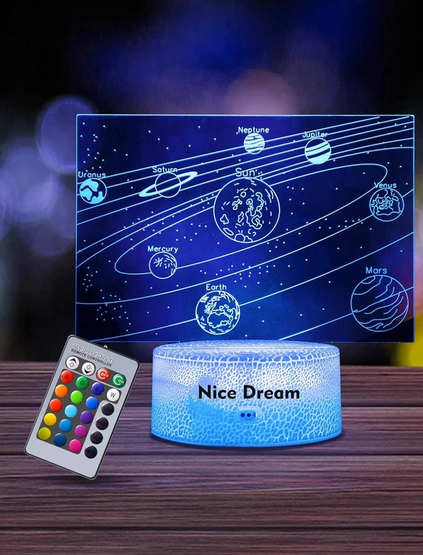 ZCtron Solar System Night Light for Kids,3D Universe Illusion Night ...