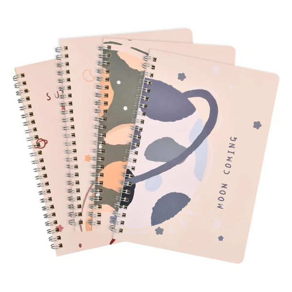 Guo Pack of 4 A5 Spiral Notebook, A5 120 Pages/60 Sheets, A5 Notebook ...