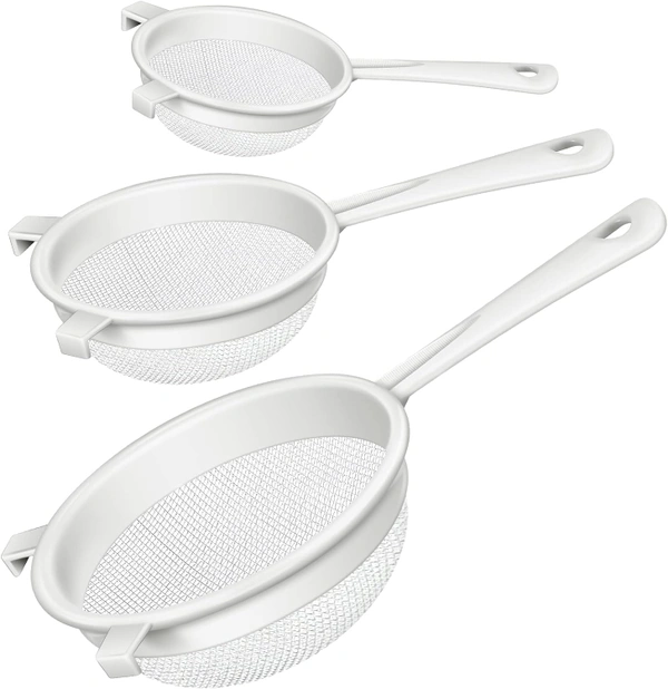 Guo 3 Piece Plastic Nylon Mesh Strainer Funnel with Handle Dual Ears ...