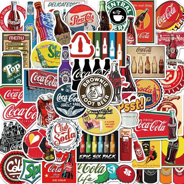 ZCtron 50Pcs Cool Stickers Pack,Trendy Brand Waterproof Stickers, Vinyl ...