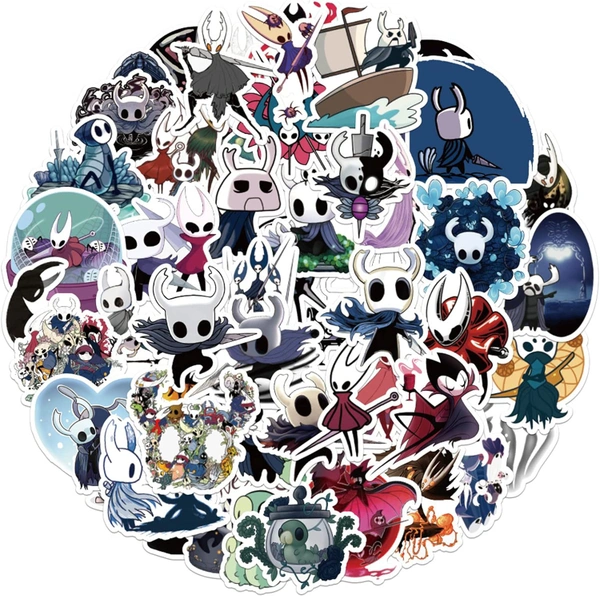 Guo Hollow Knight Stickers 50Pcs Halloween Decorations Cartoon Game ...